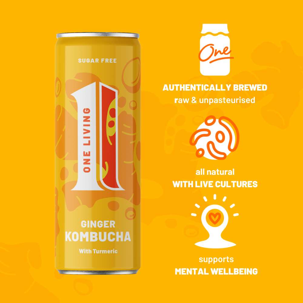 Buy Ginger Kombucha with Turmeric | One Living®