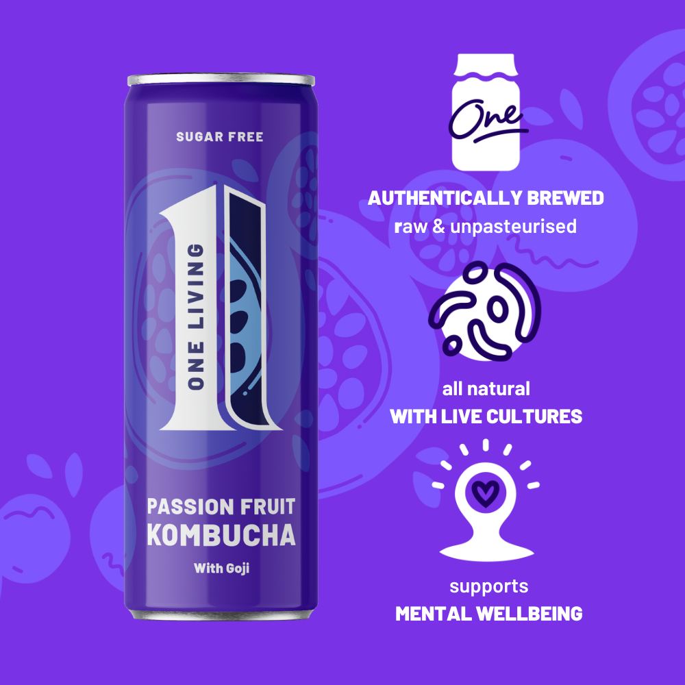 Passion Fruit & Goji Kombucha Drink | One Living®