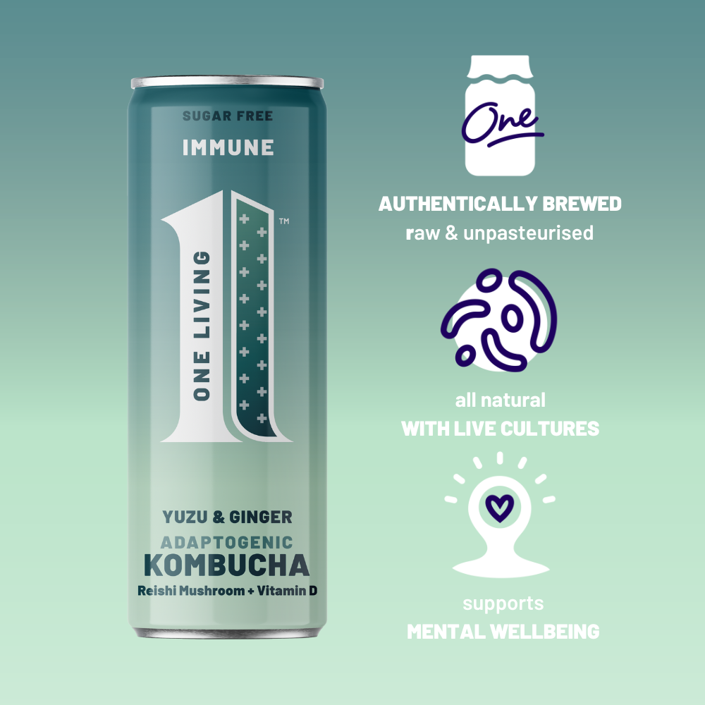 One Living Plus Immune - Yuzu & Ginger Kombucha | One Living®