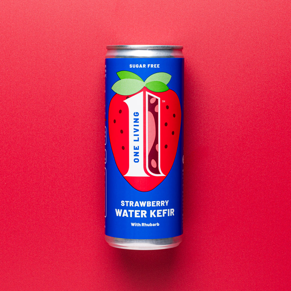 Strawberry Water Kefir with Rhubarb | One Living®